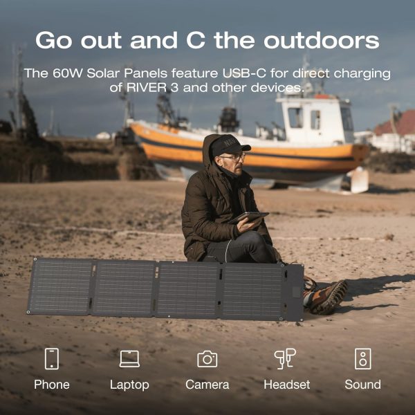 پنل خورشیدی قابل حمل EcoFlow 60W Portable Solar Panel